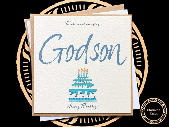 Godson Card Birthday Card for Godson Card for Godson Godson - Etsy