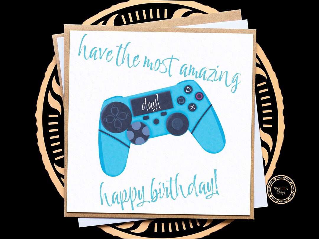 Gaming Controller Birthday Card for Brother, Godson, Nephew, Kids Happy ...