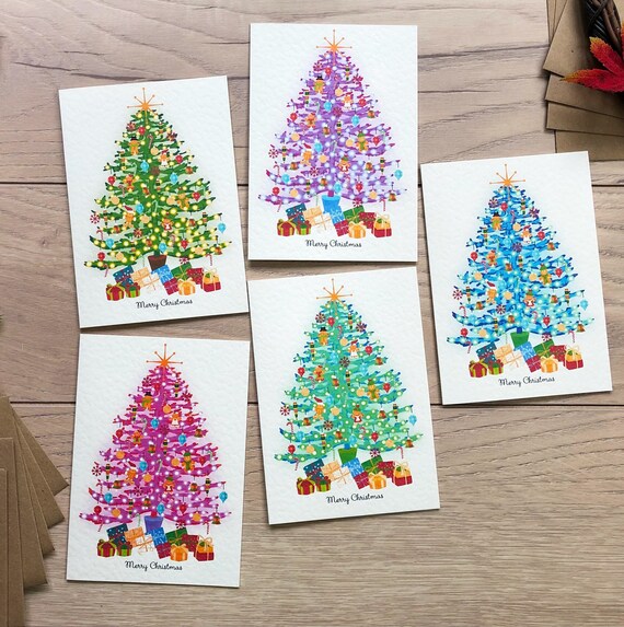 Christmas Cards Pack Pack of 5 to 20 Cards Mixed Pack | Etsy