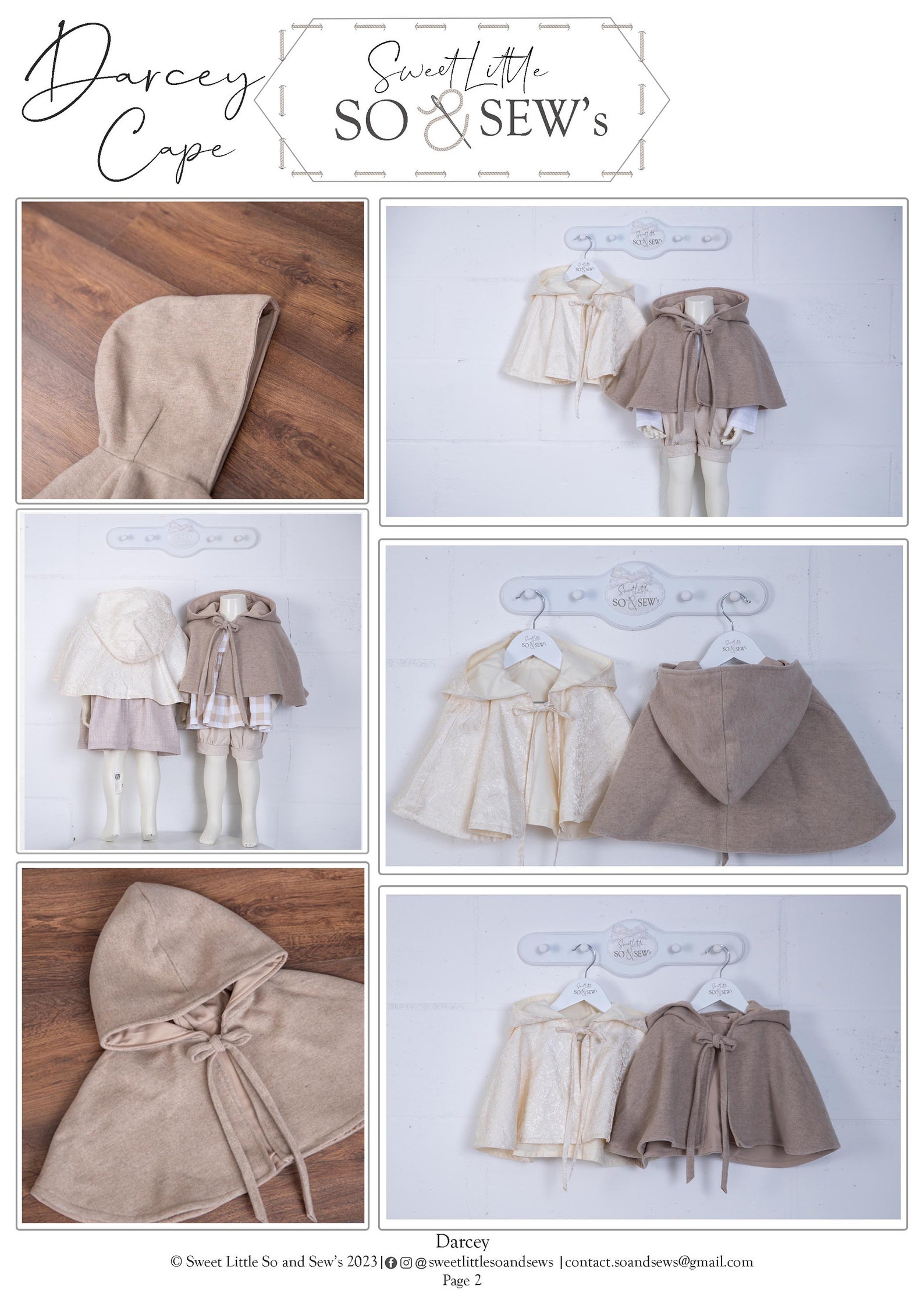 EASY Fully Reversible Cape, Baby Toddler Children, PDF Sewing Pattern ...