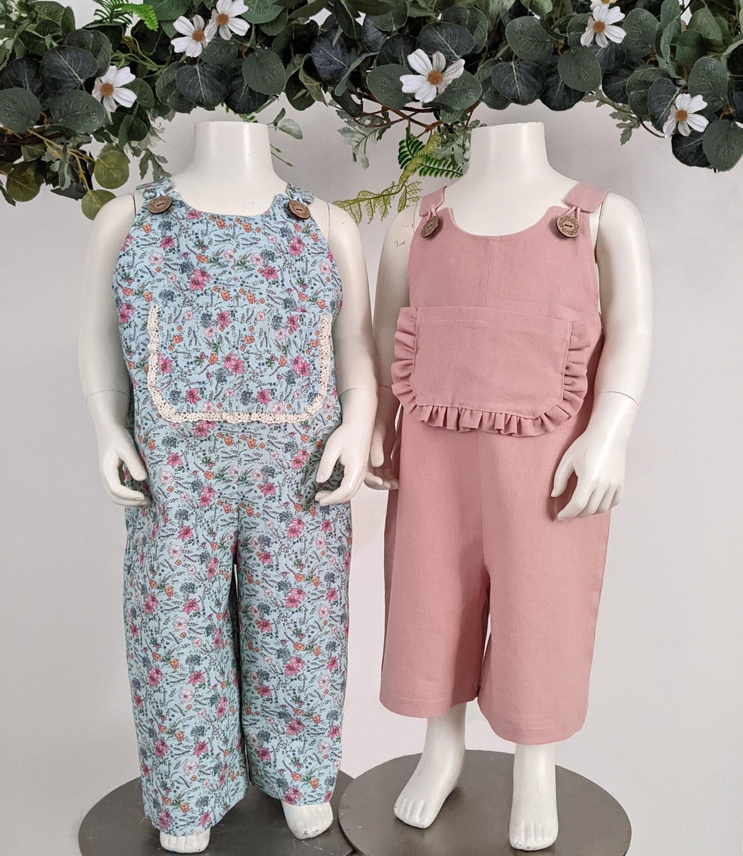 Easy Baby/child Overalls, PDF Sewing Pattern, 2 Design Collection, Full ...