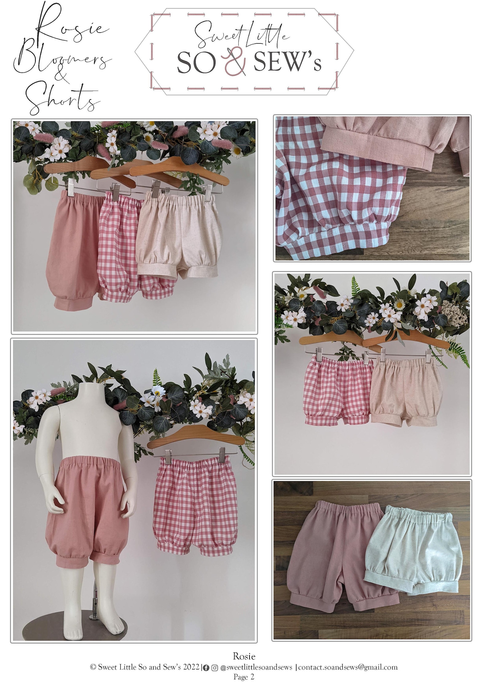 EASY Girls Bubble Shorts and Bloomers PDF Sewing Pattern, Baby Toddler ...
