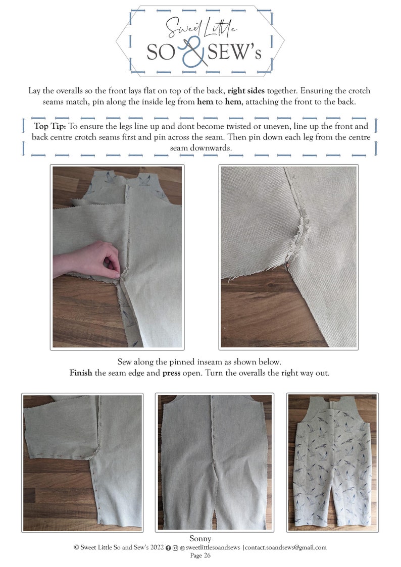 Baby/child Overalls, PDF Sewing Pattern, 2 Design Collection, Full ...