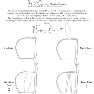 EASY Baby Children's Bonnet With Bunny Ears PDF Sewing Pattern, Simple ...