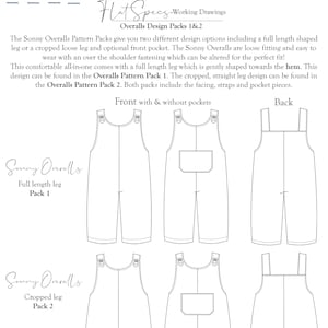 Baby/child Overalls, PDF Sewing Pattern, 2 Design Collection, Full ...