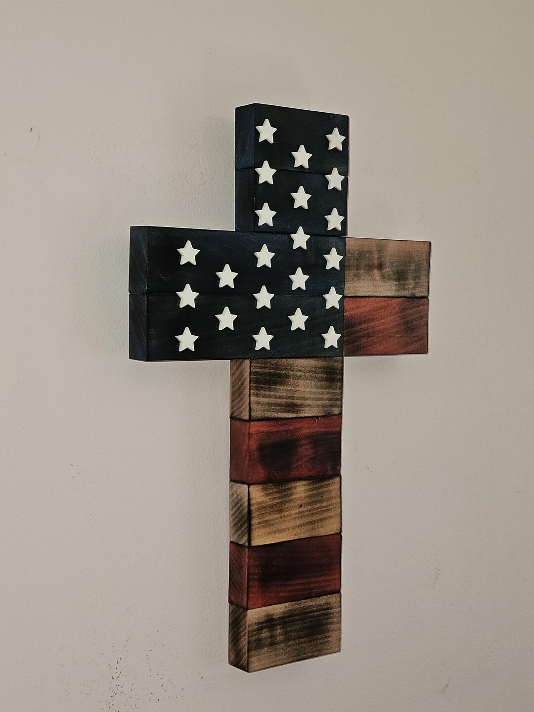 Wooden Flag Cross - Etsy