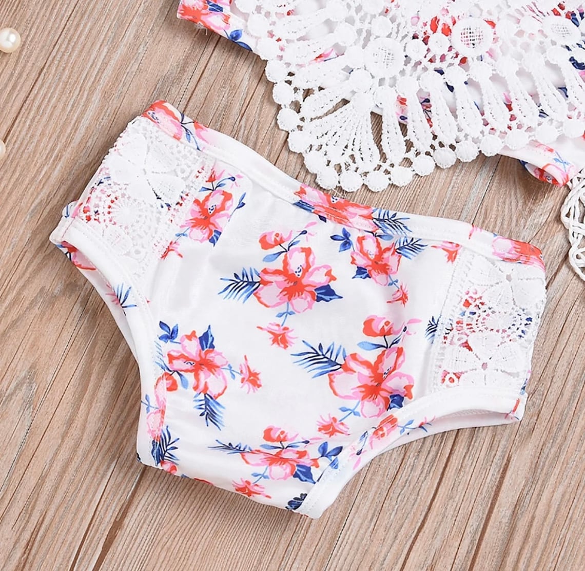 Baby Girl Floral Bikini Swimsuit Babytoddler Kids Infant | Etsy