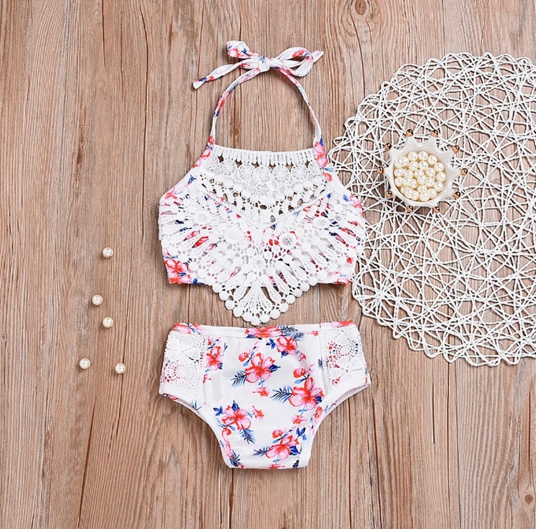 Baby Girl Floral Bikini Swimsuit Baby,toddler, Kids Infant Bikini Set ...