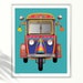 Indian Art Style Auto Rickshaw Illustration Local Transport Urban Art ...