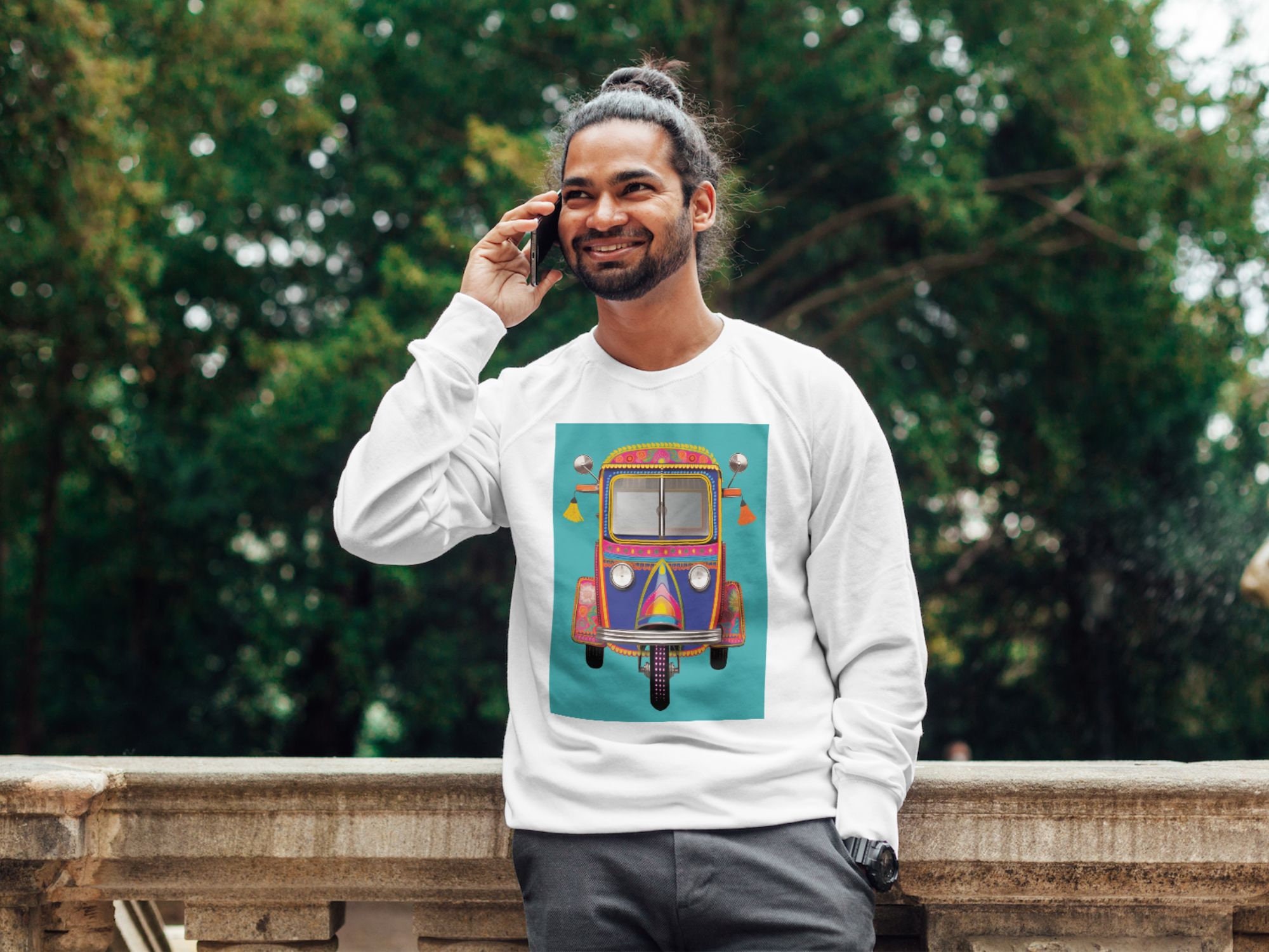 Indian Art Style Auto Rickshaw Illustration Local Transport Urban Art ...