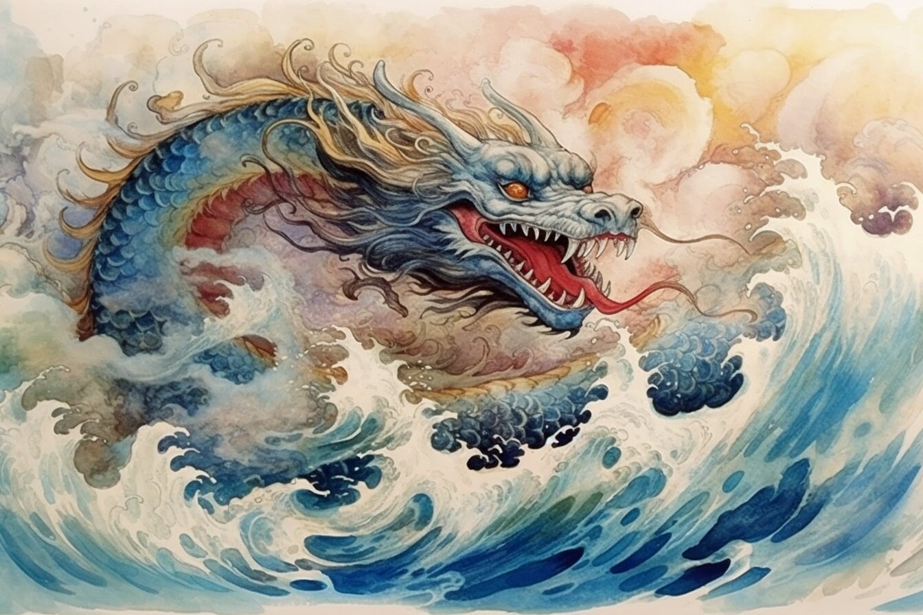 Stunning Asian Dragon Art Chinese Dragon Canvas Art Rolled Art Print of ...