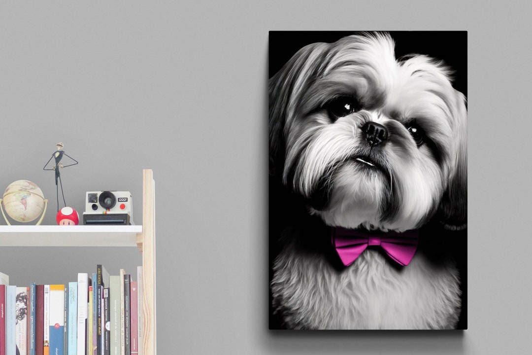 Shih Tzu Wall Art Shih Tzu Dog Canvas Art for Dog Lover Art Canvas Home ...
