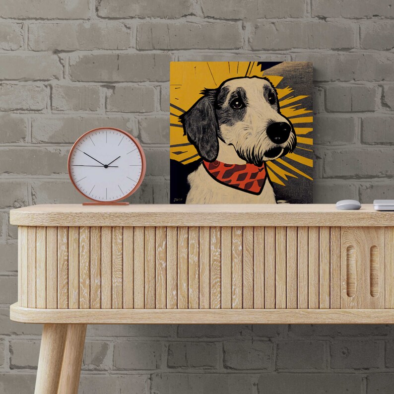Pop Art Dog Canvas Painting Sheepadoodle Art for Living Room Canvas for ...