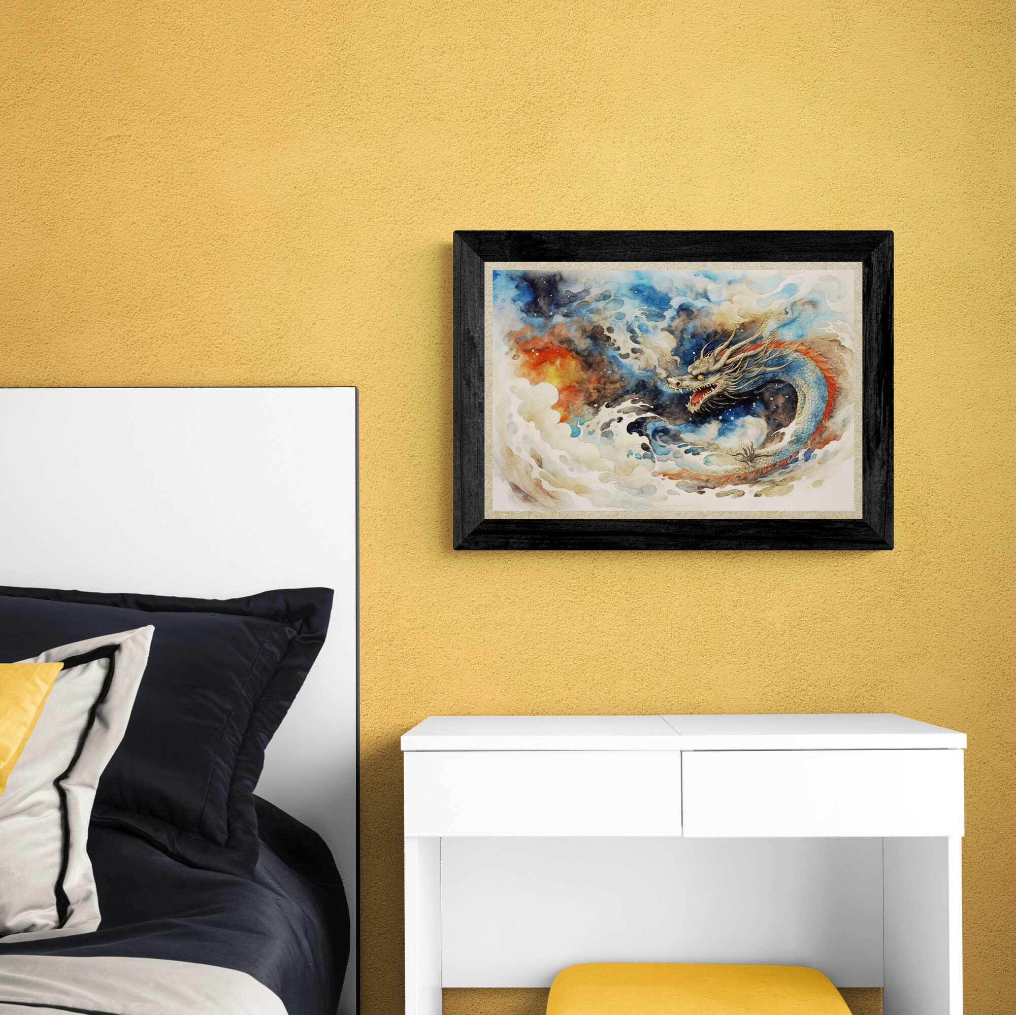 Stunning Asian Dragon Art Chinese Dragon Canvas Art Rolled Art Print of ...