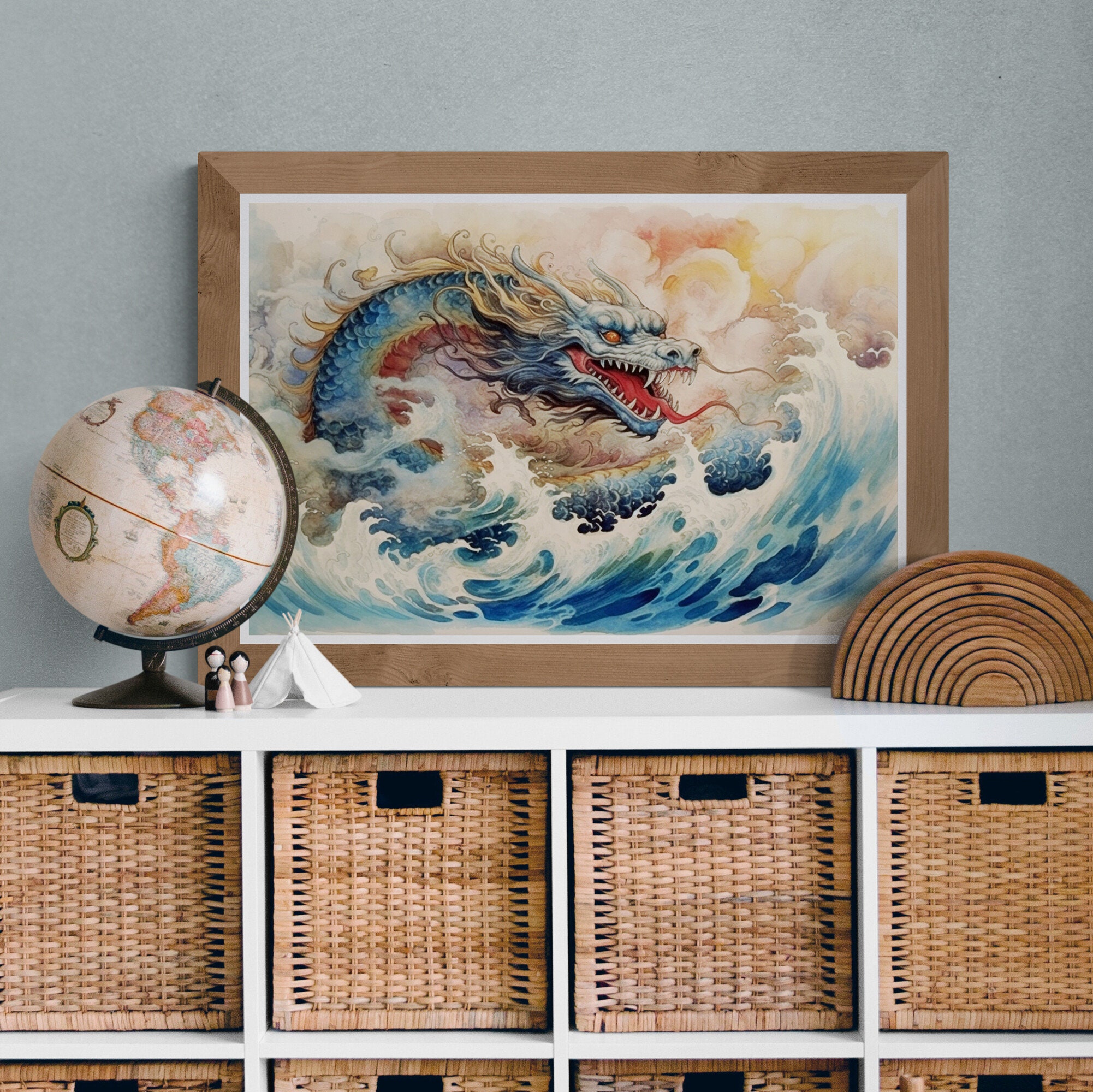 Stunning Asian Dragon Art Chinese Dragon Canvas Art Rolled Art Print of ...