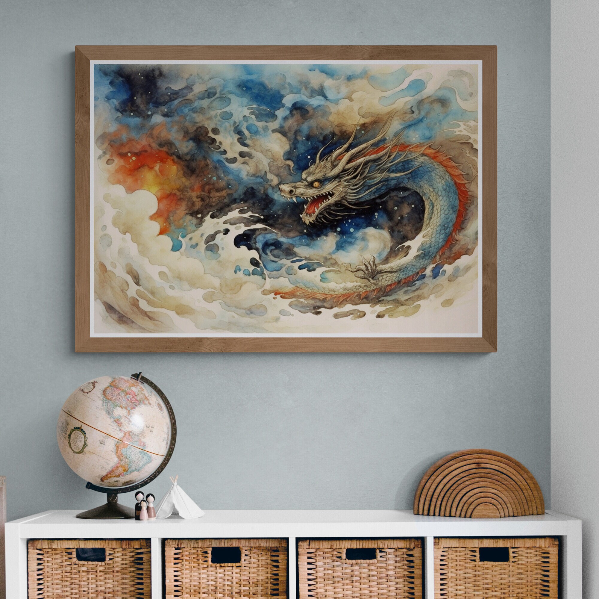 Stunning Asian Dragon Art Chinese Dragon Canvas Art Rolled Art Print of ...