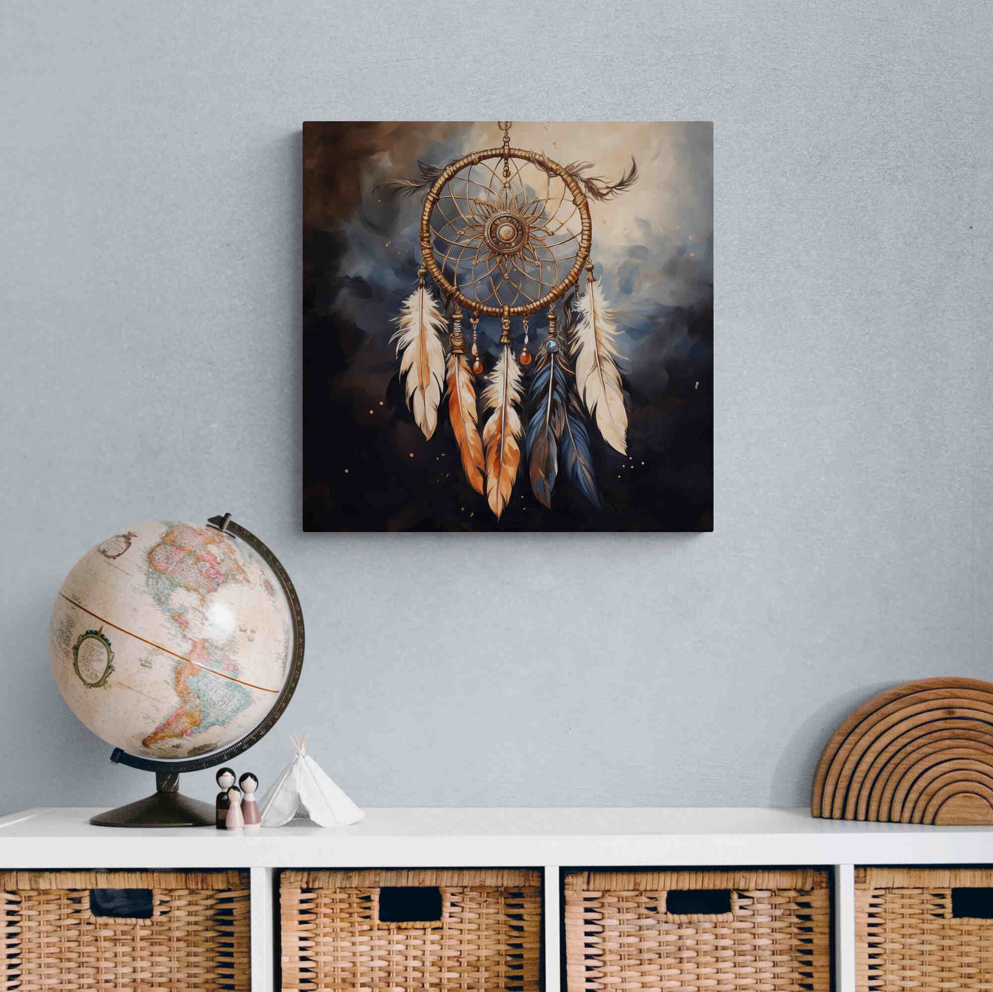 Dreamcatcher Painting Tribal Dream Catcher Artwork Native American ...