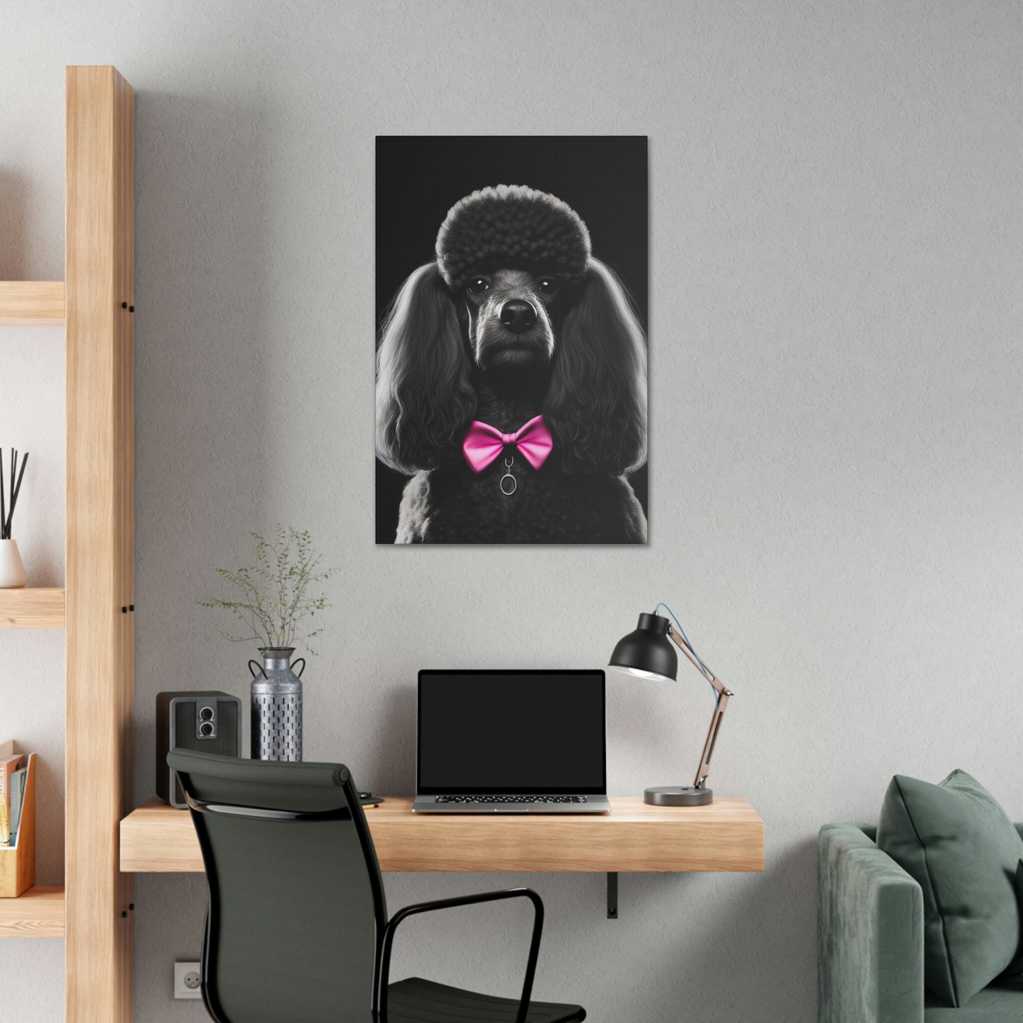 Poodle Wall Art Black Poodle Canvas Art for Dog Lover Art Canvas Home ...