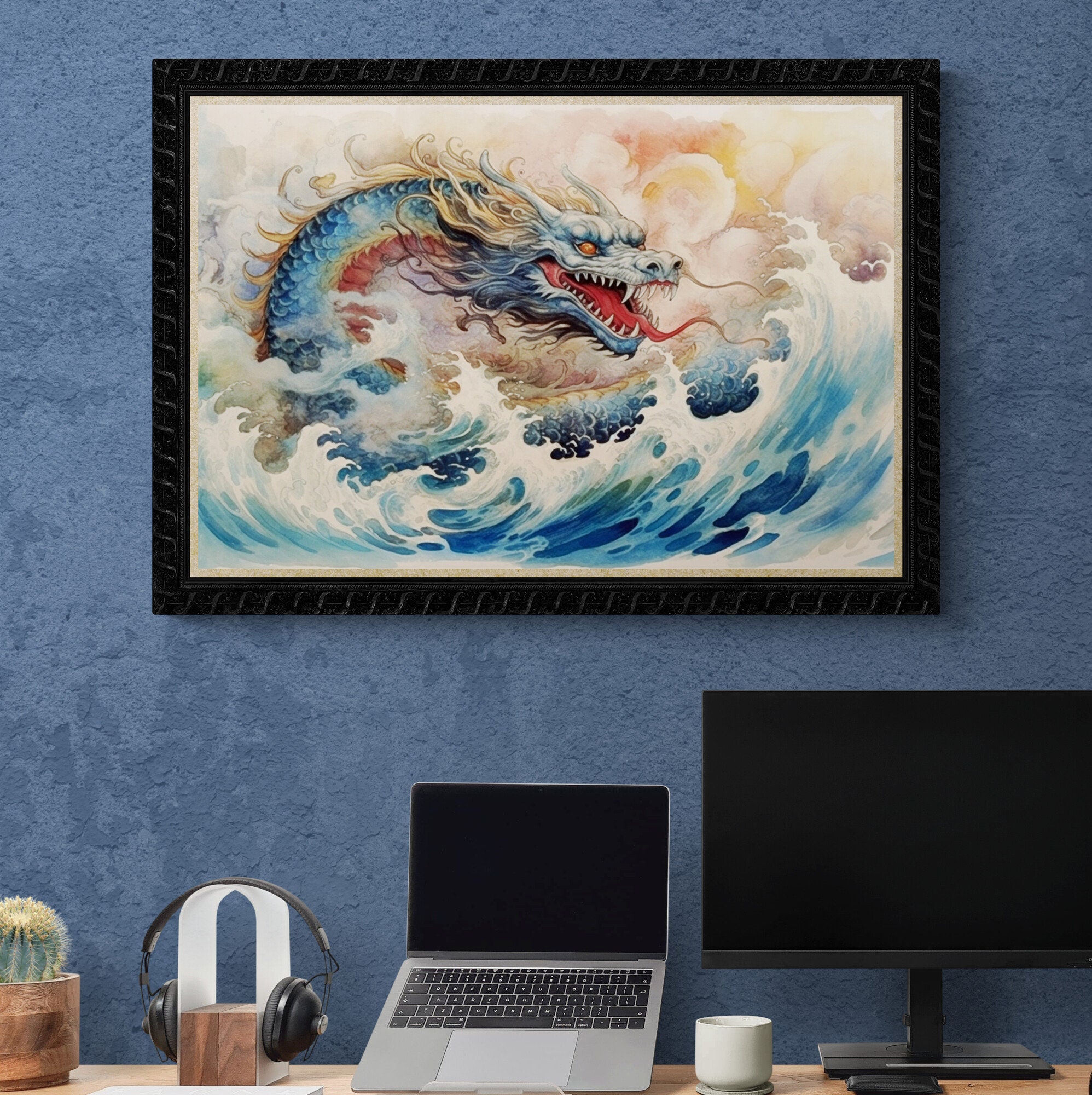Stunning Asian Dragon Art Chinese Dragon Canvas Art Rolled Art Print of ...
