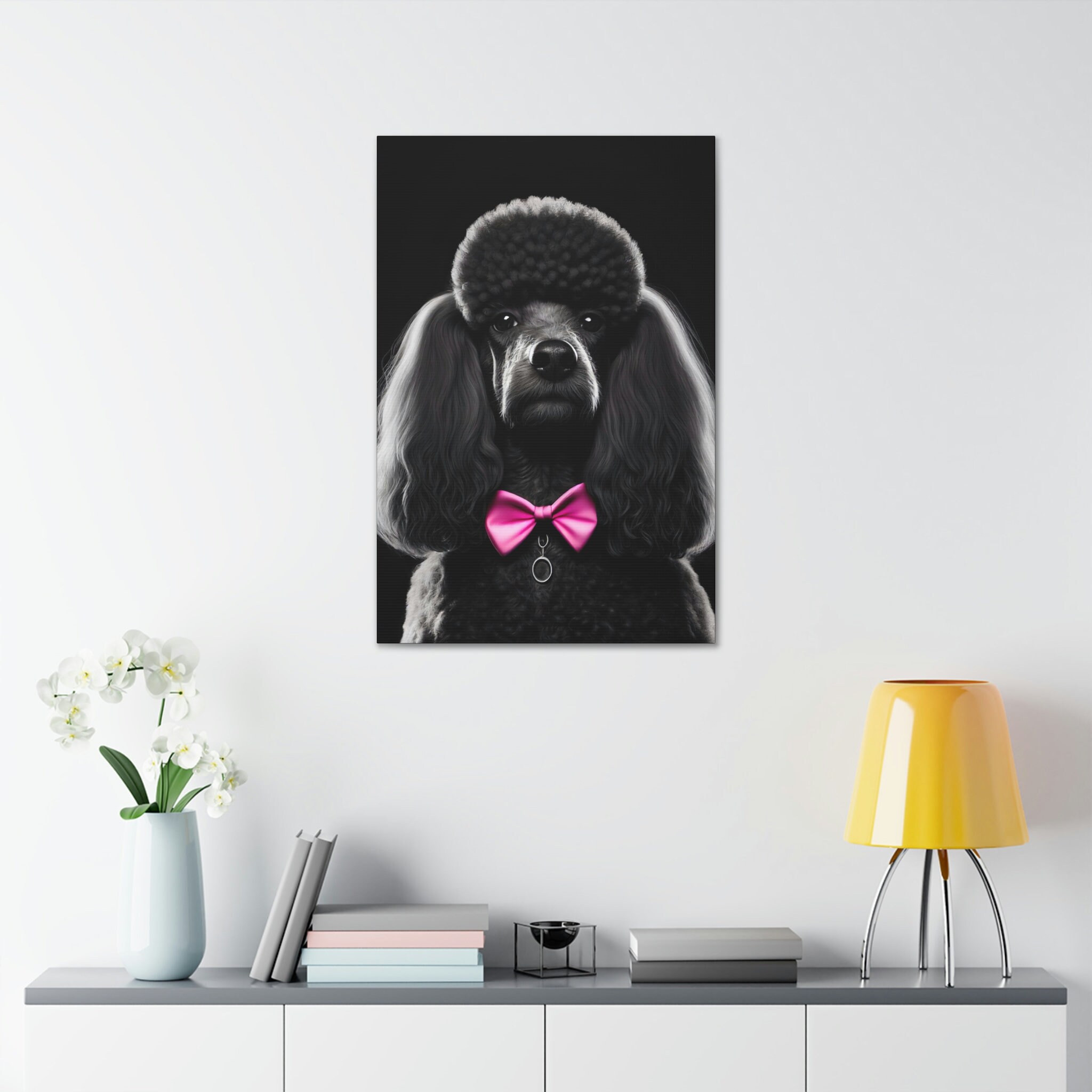 Poodle Wall Art Black Poodle Canvas Art for Dog Lover Art Canvas Home ...