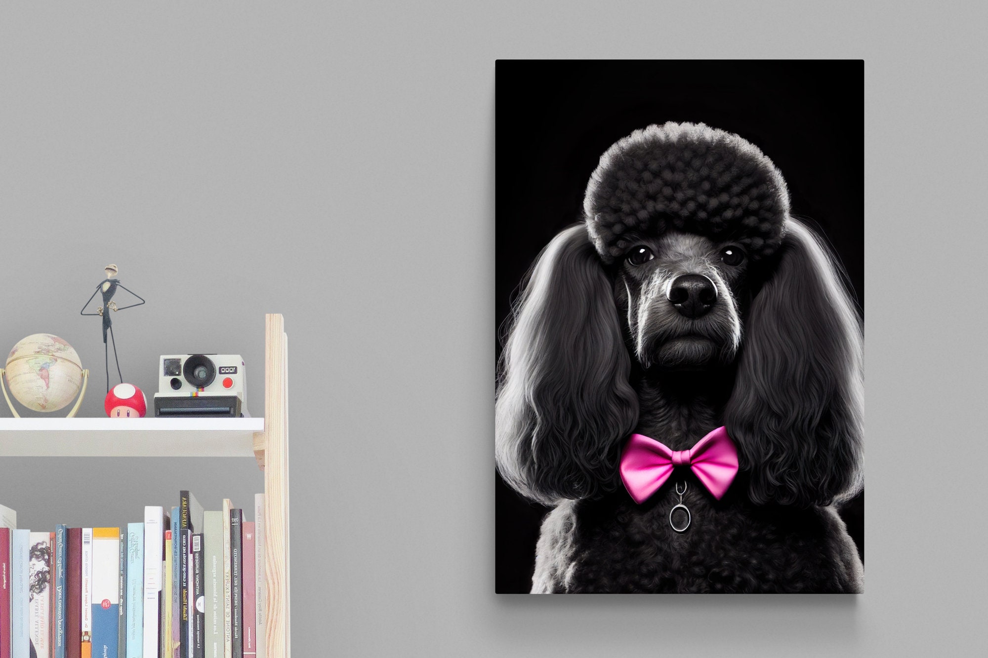Poodle Wall Art Black Poodle Canvas Art for Dog Lover Art Canvas Home ...