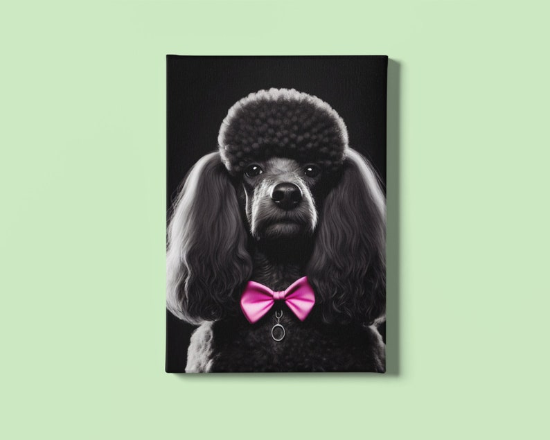 Poodle Wall Art Black Poodle Canvas Art for Dog Lover Art Canvas Home ...