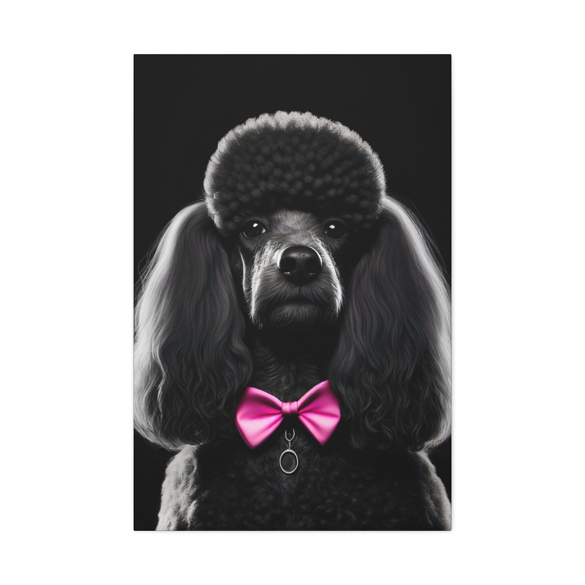Poodle Wall Art Black Poodle Canvas Art for Dog Lover Art Canvas Home ...