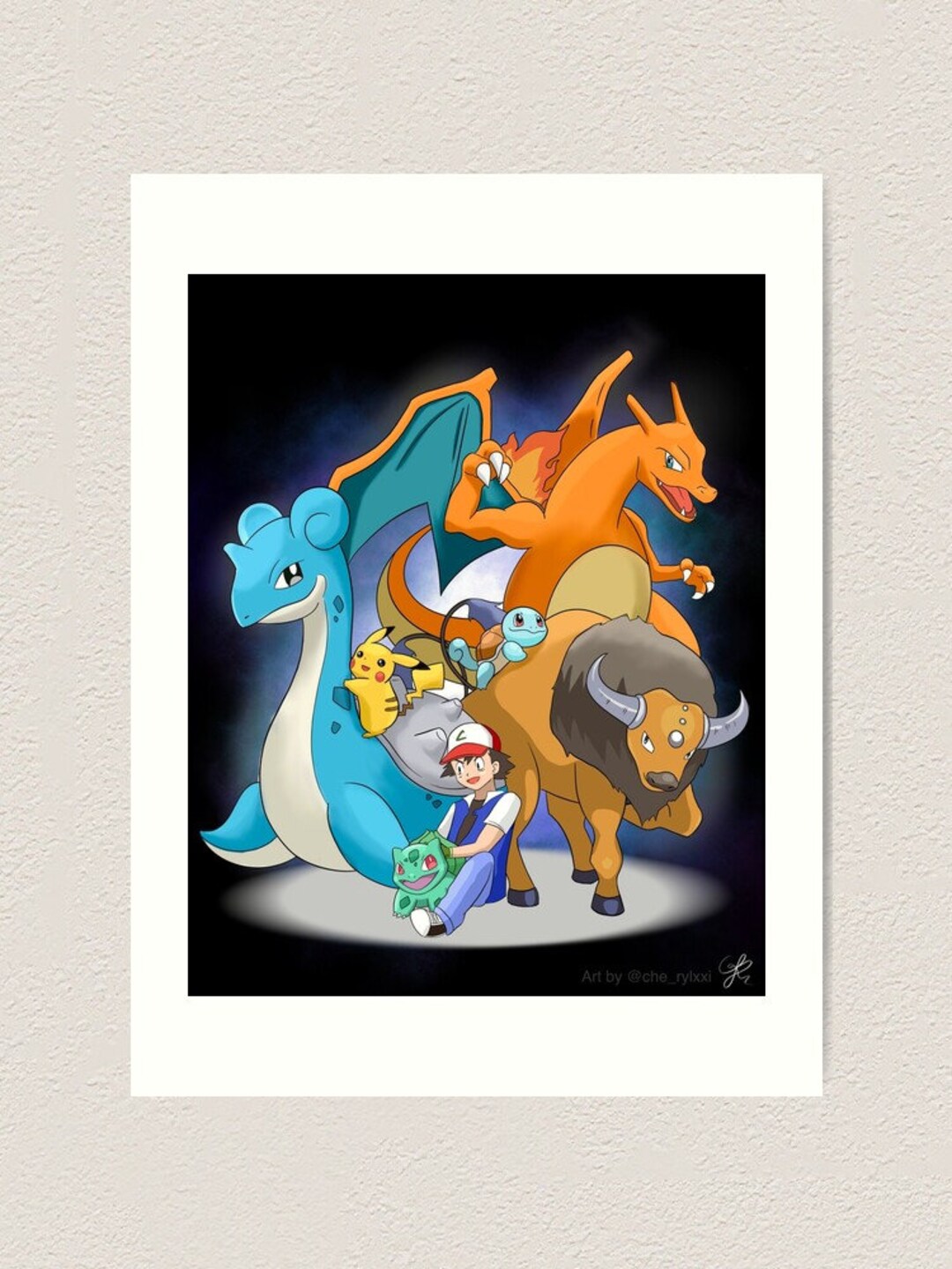 Pokemon Red, Ash Ketchum, Pokemon Print, Pokemon Art, Wall Decor ...