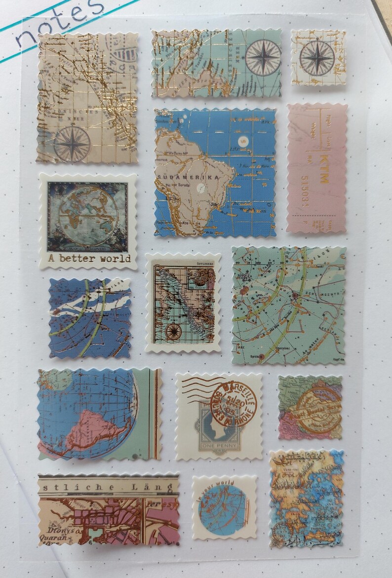 Stamp Stickers, 2 Sheets/pk, Prince Stickers, Fungi Stickers, Nature ...