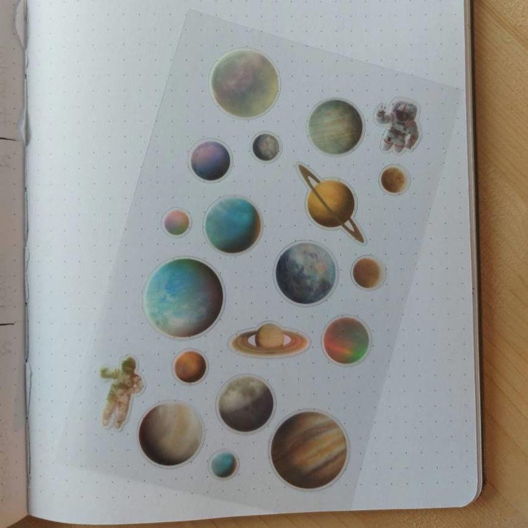 Space Stickers, Holographic Planets, Planet Stickers, Space Stickers ...