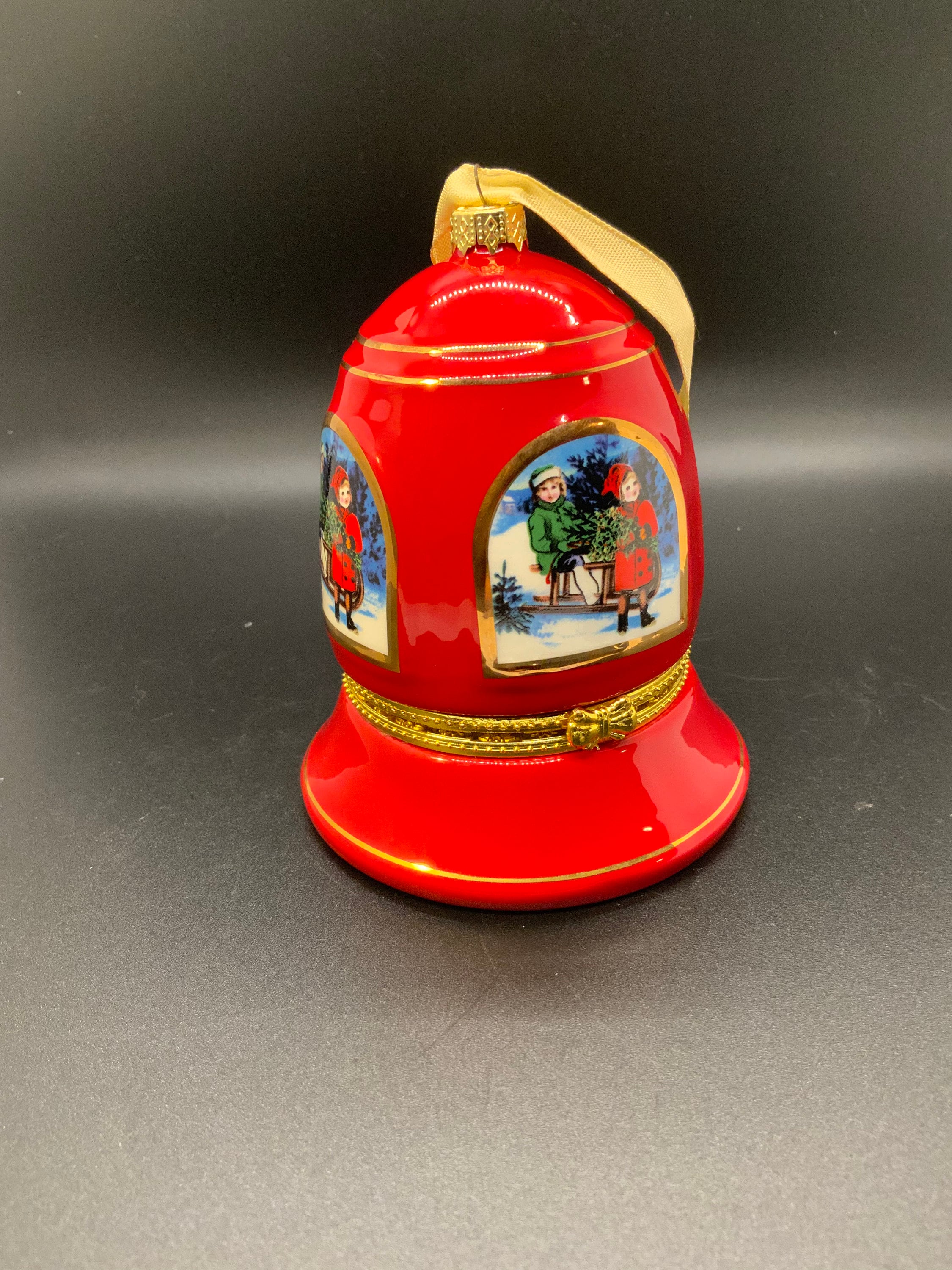 Mr Christmas Valerie Parr Hill Musical Handcrafted Red Bell Music Box ...