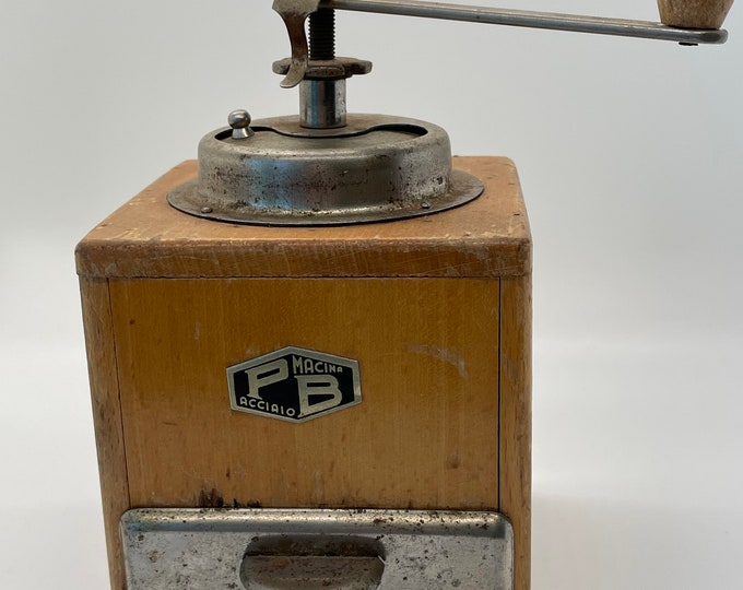 Vintage Coffee Grinder “PB Macine Acciaio” 1950s Made in Italy - Etsy