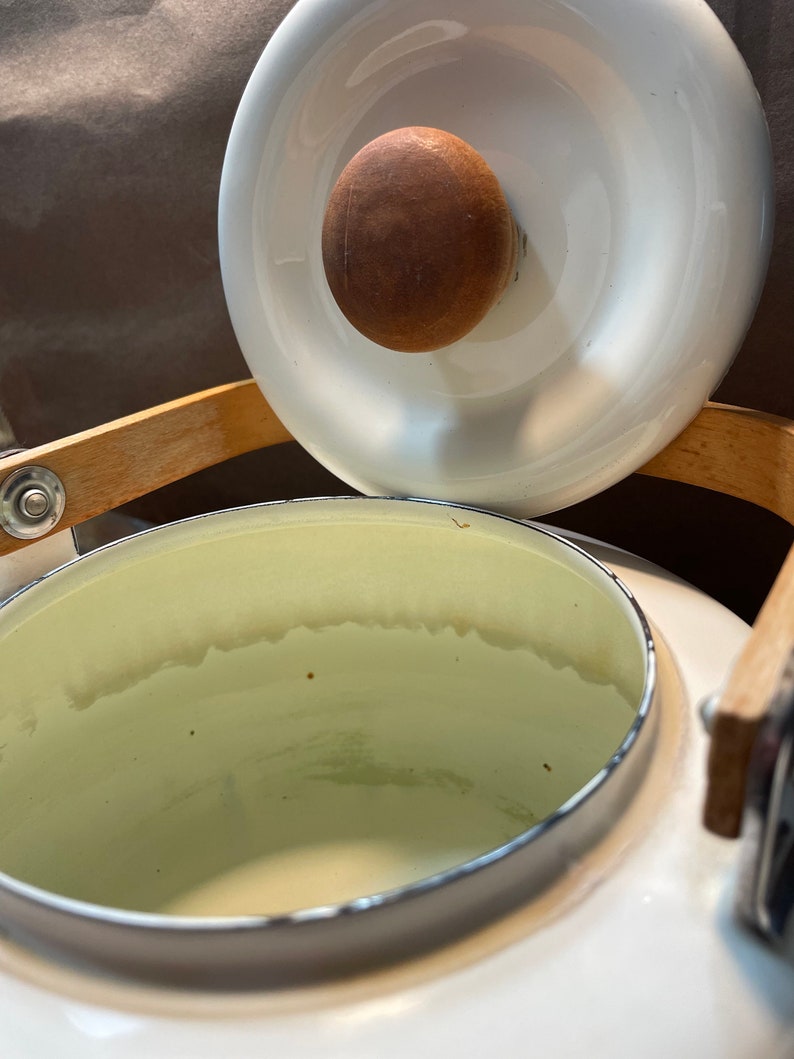 Vintage National Houseware Enamel Teapot Kettle Country Farmhouse With ...