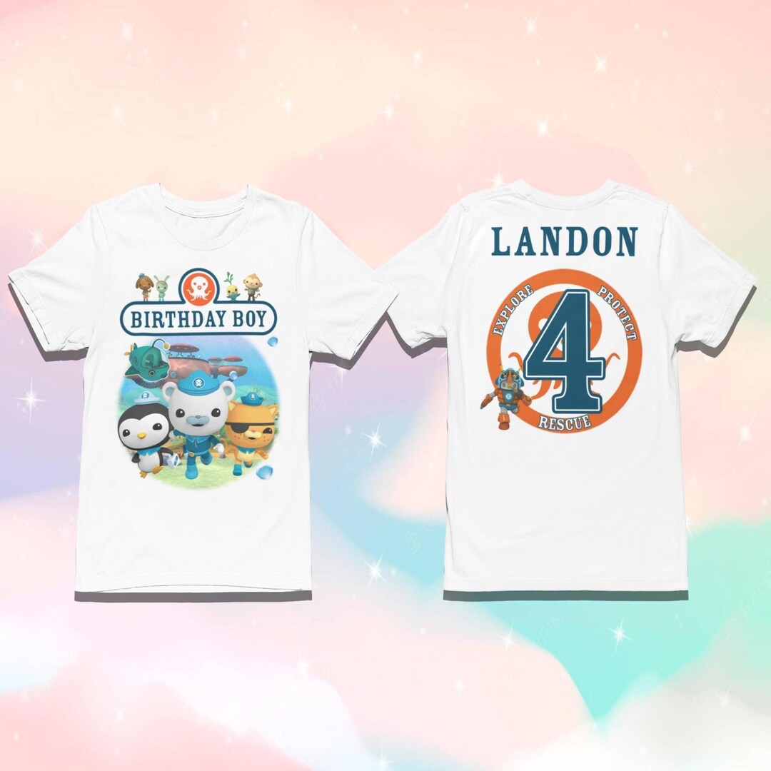 Personalized Octonauts Birthday Shirt, Octonauts Theme Birthday Party ...