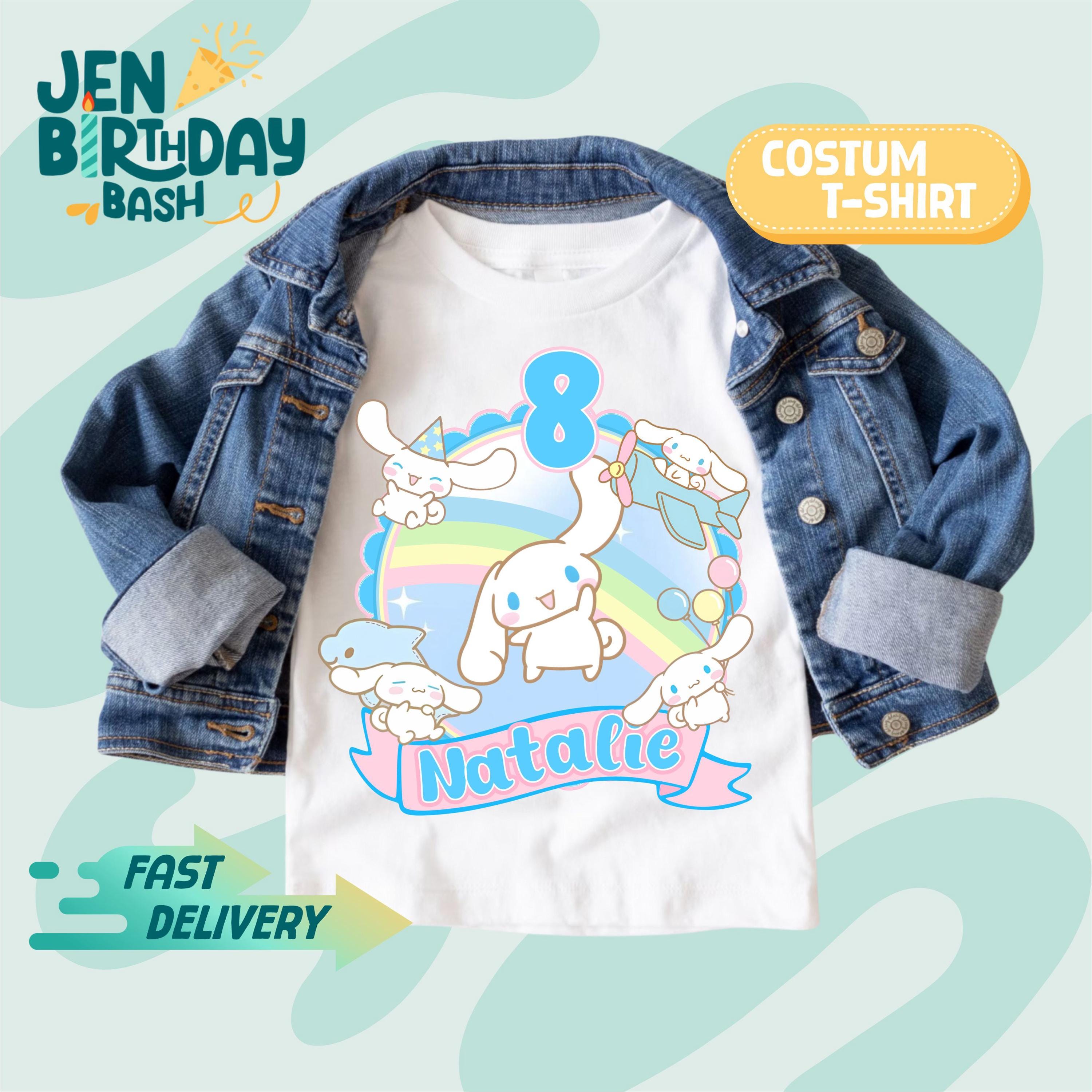 Cinna Moroll Birthday T Shirt, Sanrio Theme Party, Family Matching ...