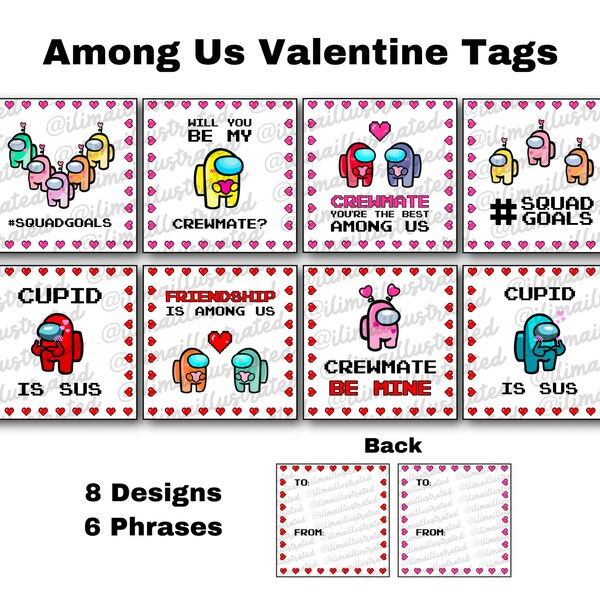 Among Us Valentine Card - Etsy