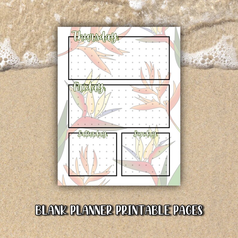 Blank Planner Printables (set of 5) - Etsy
