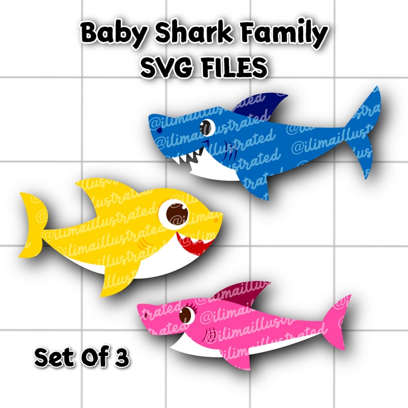 Baby Shark Family PNG/SVG LAYERS - Etsy
