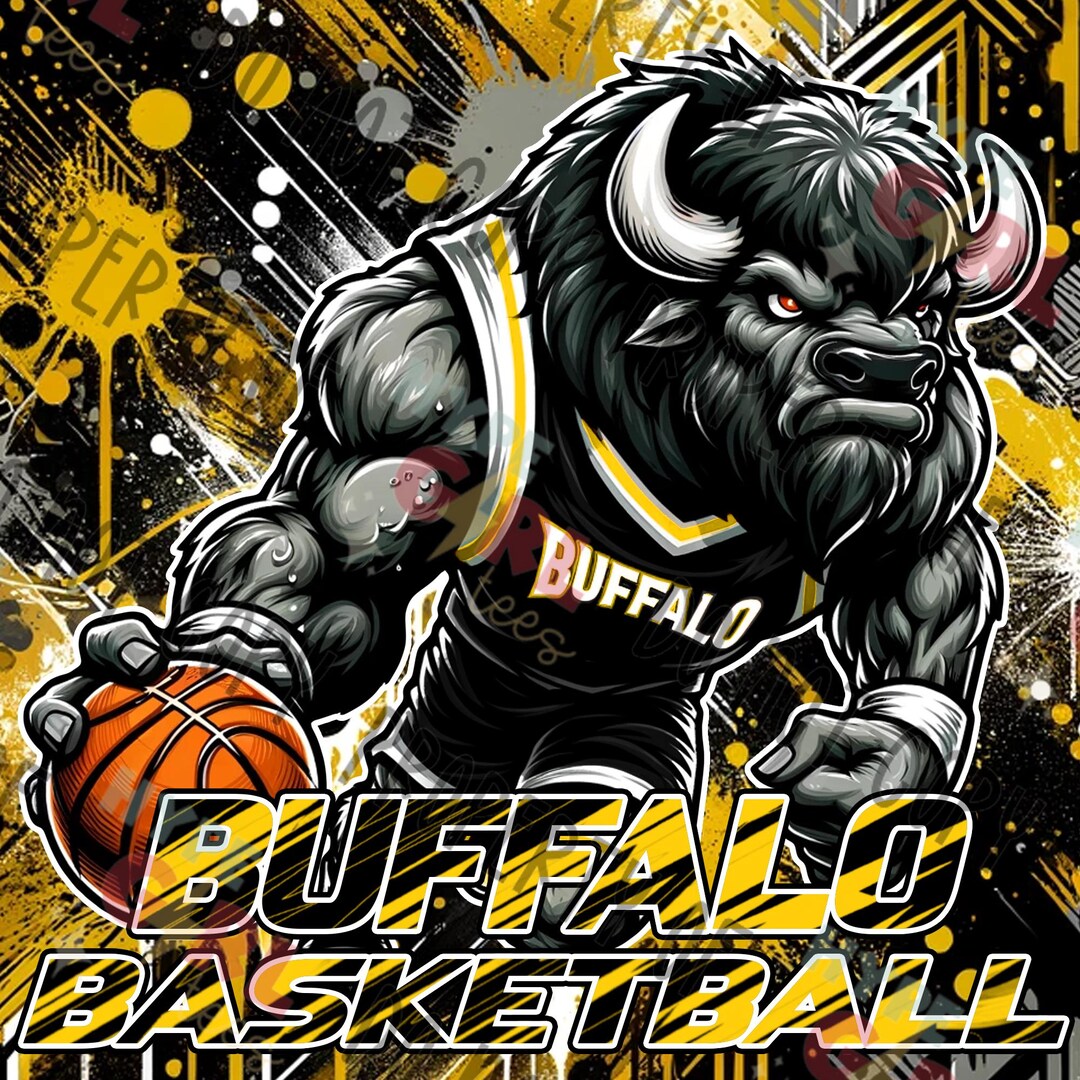 Buffalo Basketball Mascot PNG Digital File. Black & Gold Version. Other ...