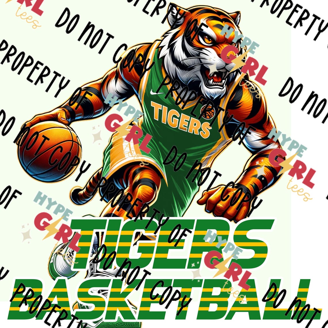 Tigers Basketball PNG, Green & Gold Variation. Others Colors Available ...