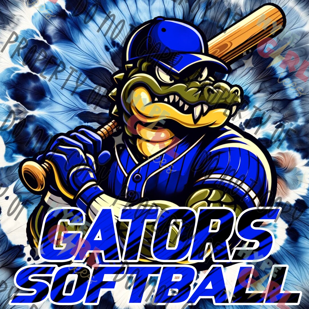 Gators Baseball / Softball Mascot PNG Digital File. Blue & White ...