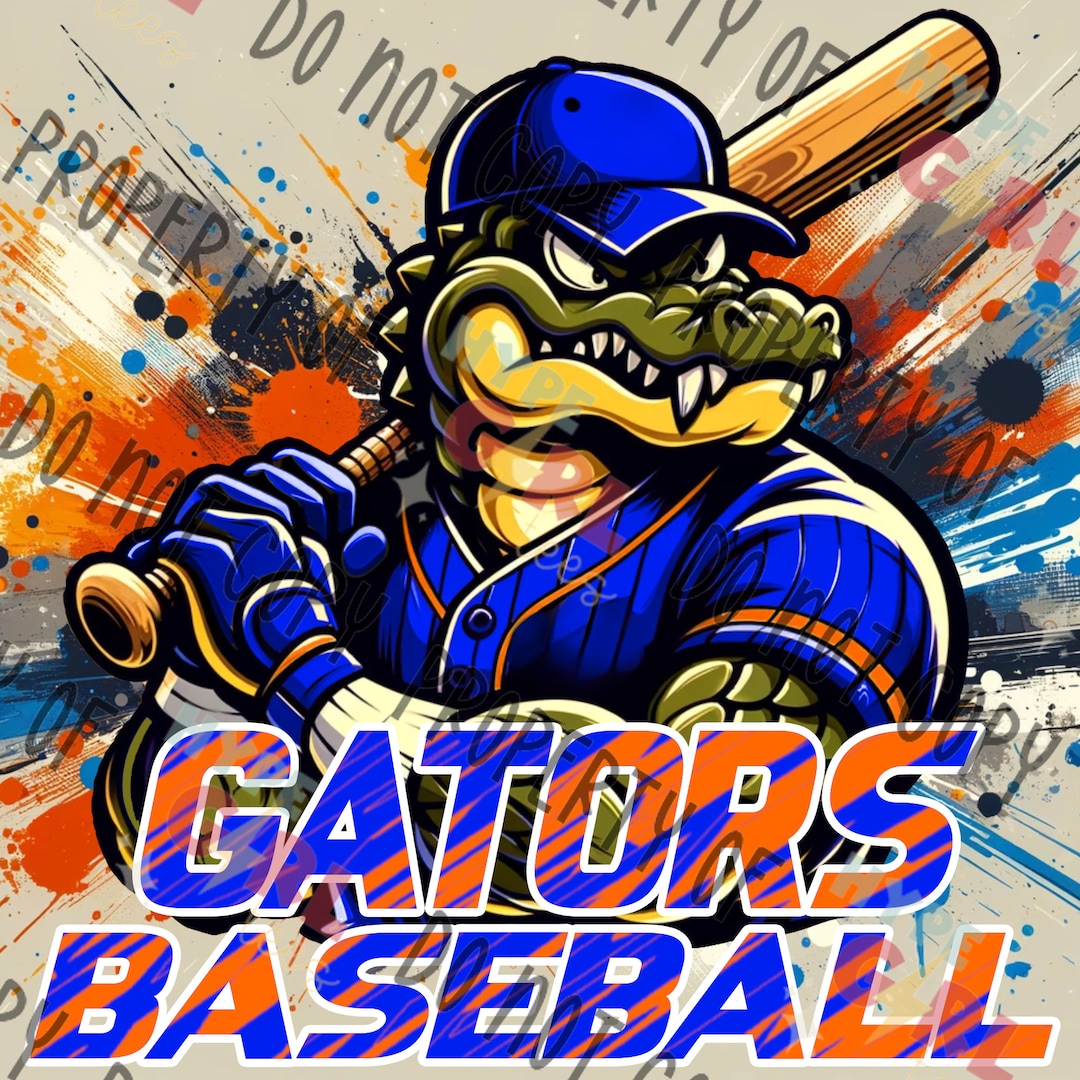 Gators Baseball / Softball Mascot PNG Digital File. Blue & Orange ...