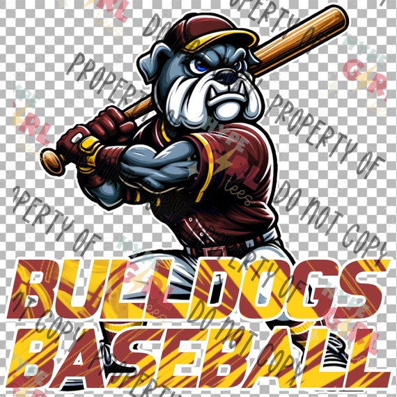 Bulldog Playing Baseball