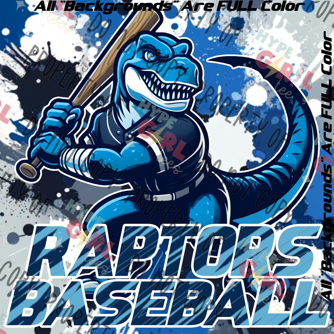 Raptors Baseball / Softball Mascot PNG Digital File. Blue & Baby Blue ...