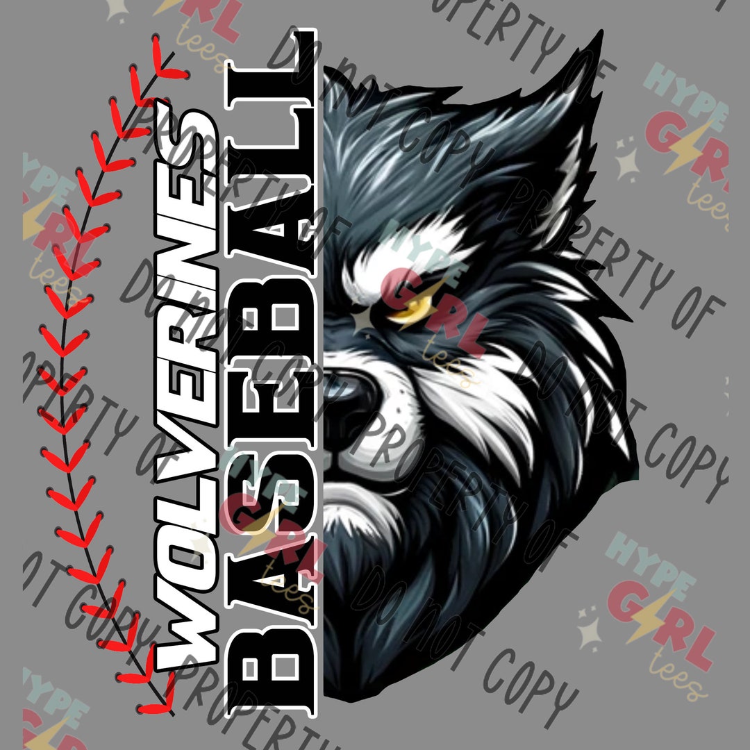 Wolverines Baseball Design, Digital File PNG. Instant Download, Ready ...