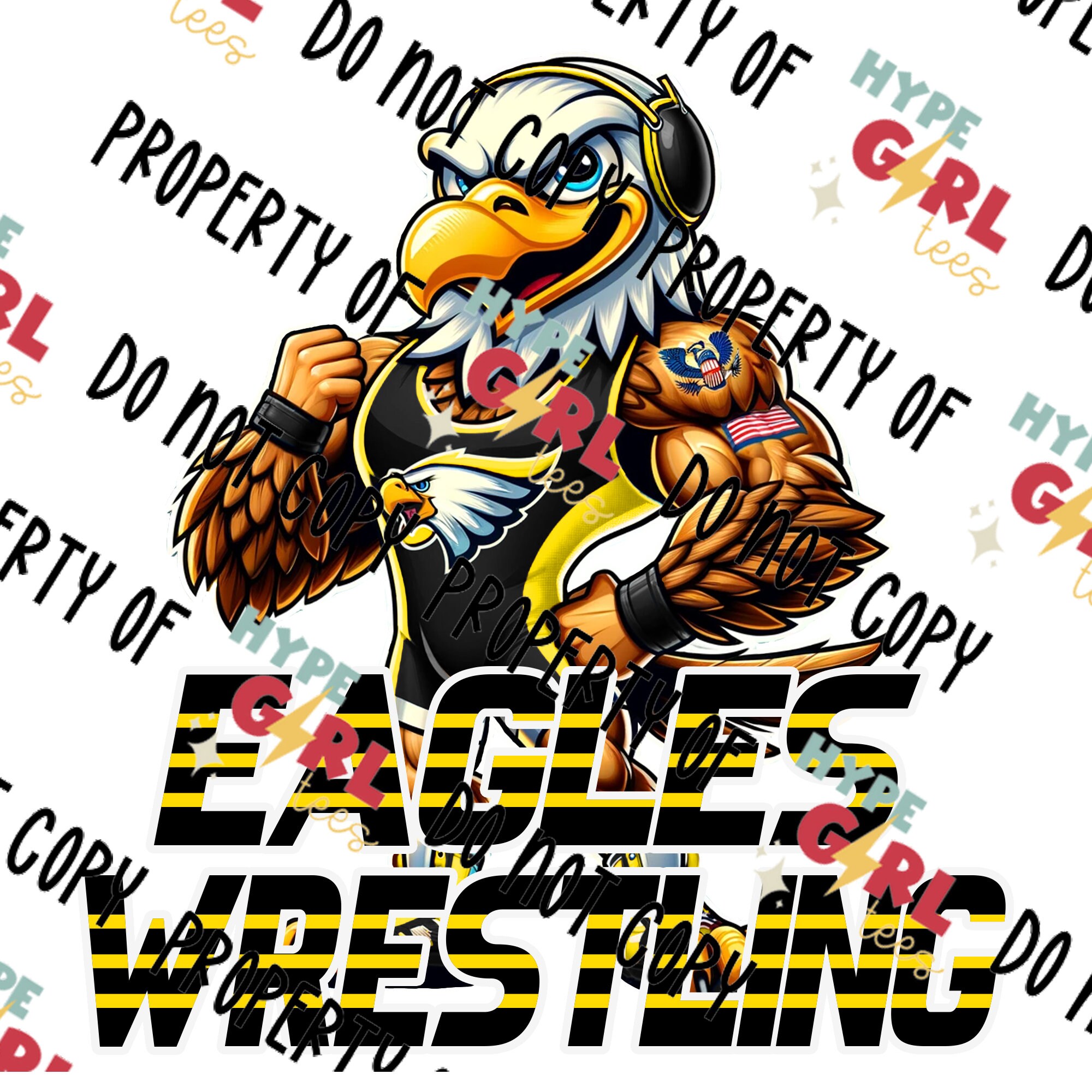 Eagle Wrestling Design PNG Files, Black & Gold. Other Colors Available ...