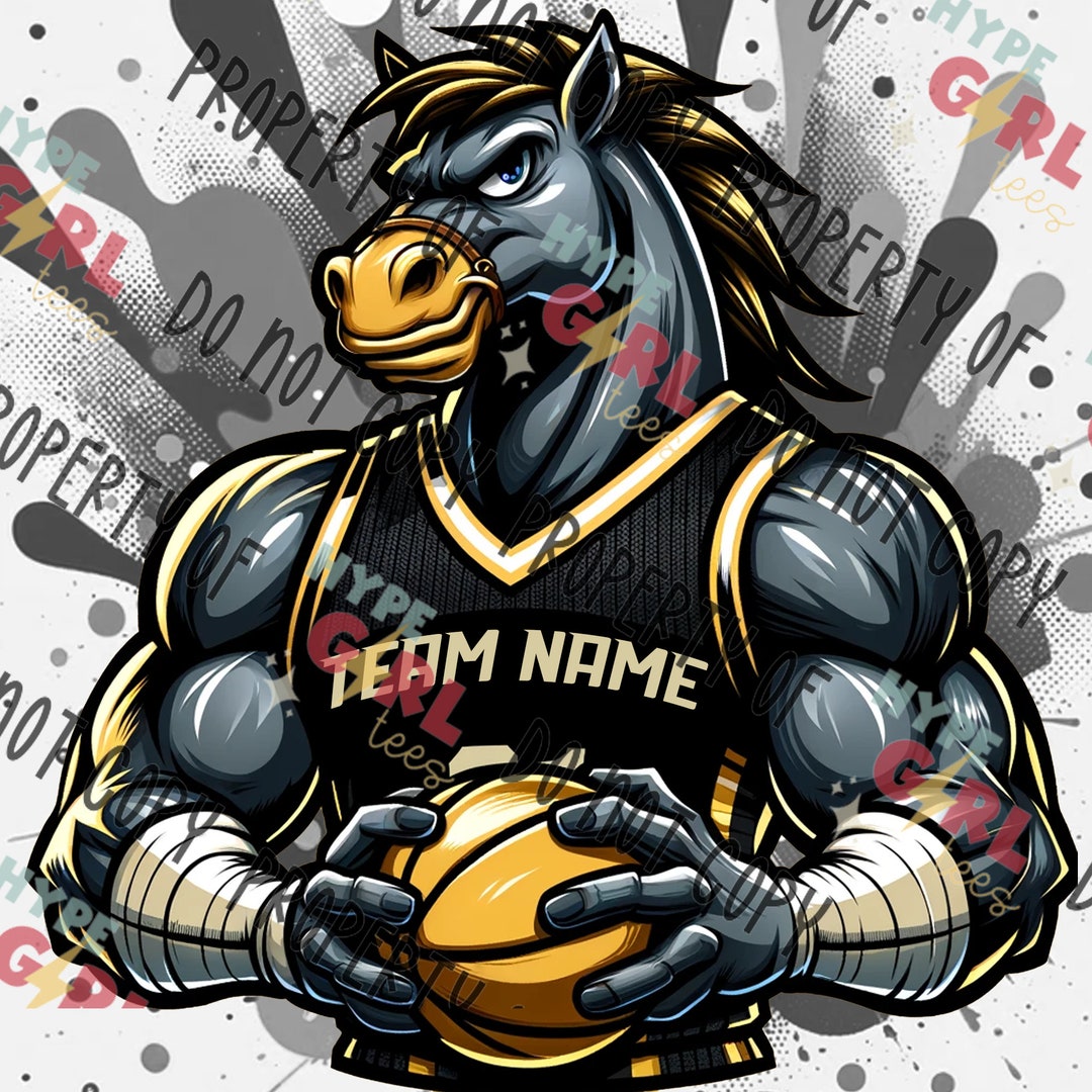 Mustangs Basketball PNG, Black & Gold Variation. Others Colors ...