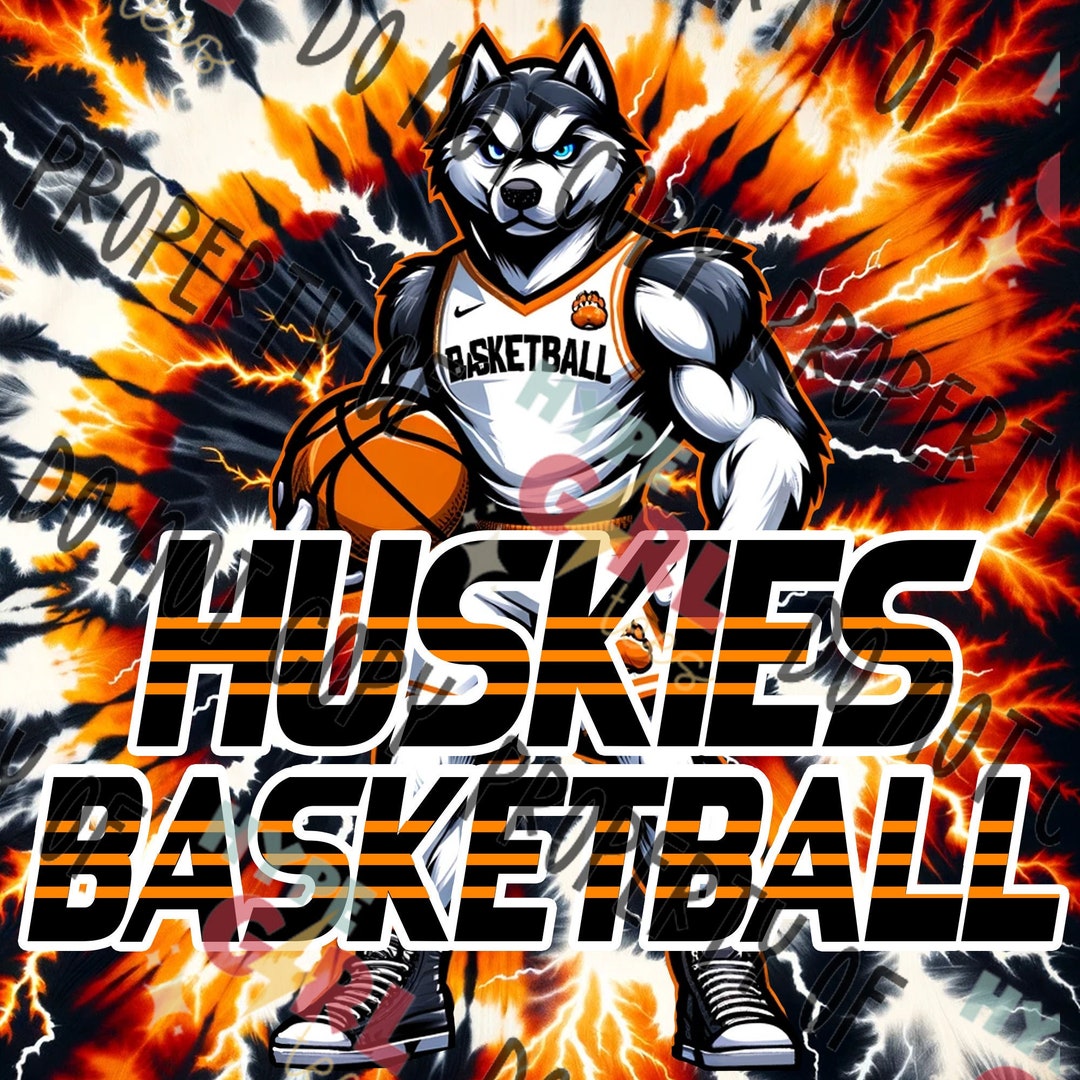 Huskies Basketball PNG Digital File. Orange & Black Variation. Other ...