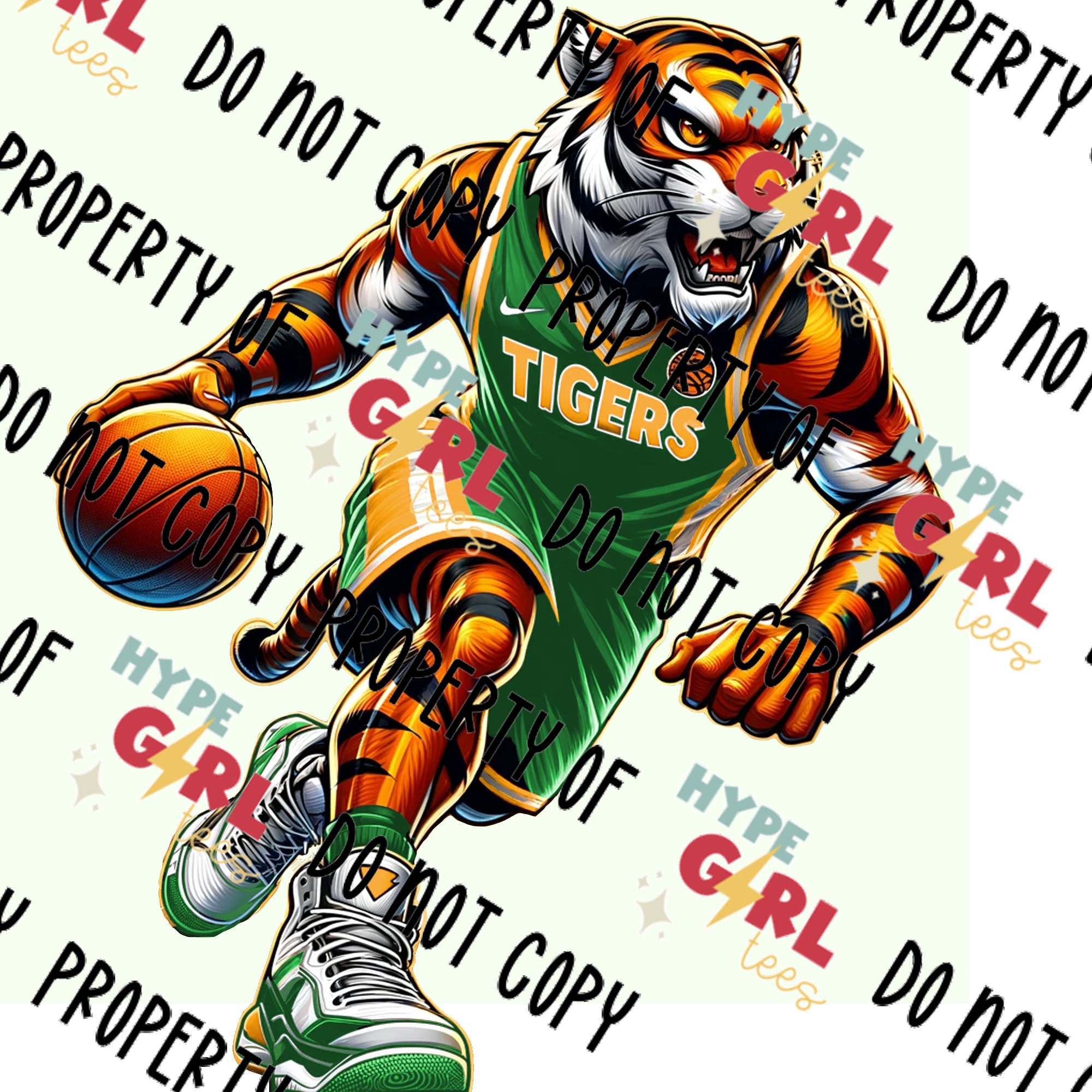 Tigers Basketball PNG, Green & Gold Variation. Others Colors Available ...
