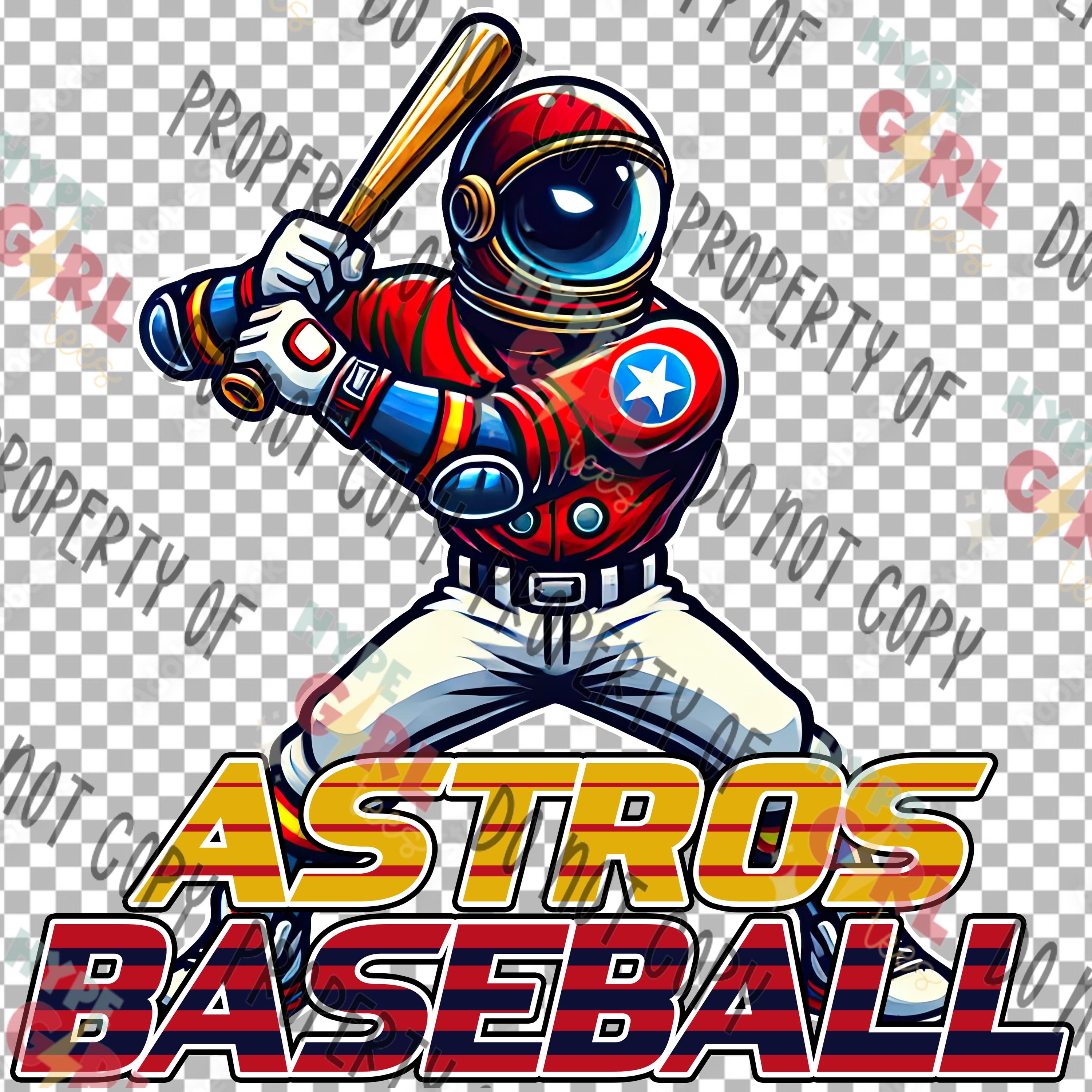 Astros Baseball Mascot PNG Digital File. Red & Blue, Other Colors ...